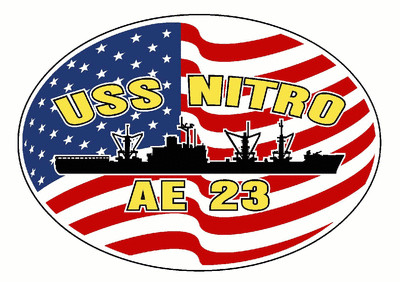 USS NITRO AE 23 Oval Decal / Sticker Military USN U S Navy MADE IN U.S ...
