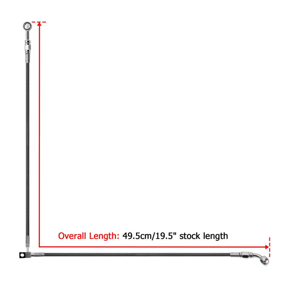 For Harley 2011-2017 Softail 19.5" Lower Braided Brake Line Kit Front ...