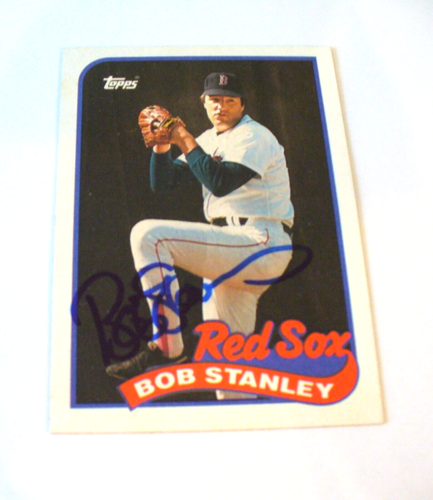 MLB - Topps 1989 Baseball Card #37 - "Bob Stanley" Autograph - NEAR ...
