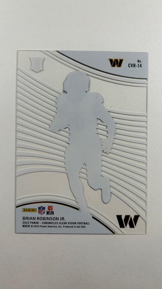 2022 Panini Chronicles Clear Vision Brian Robinson Jr. RC #CVR-14 ...