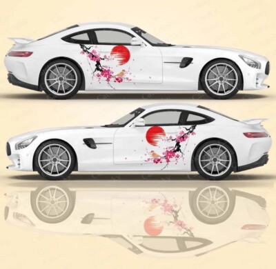 Sakura Car Decal; JDM Sakura Flower Branch Car Decals Both Sides ...