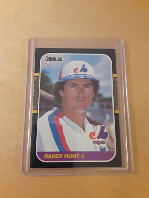1987 Donruss #625 RANDY HUNT Montreal Expos Baseball Card, Catcher ...