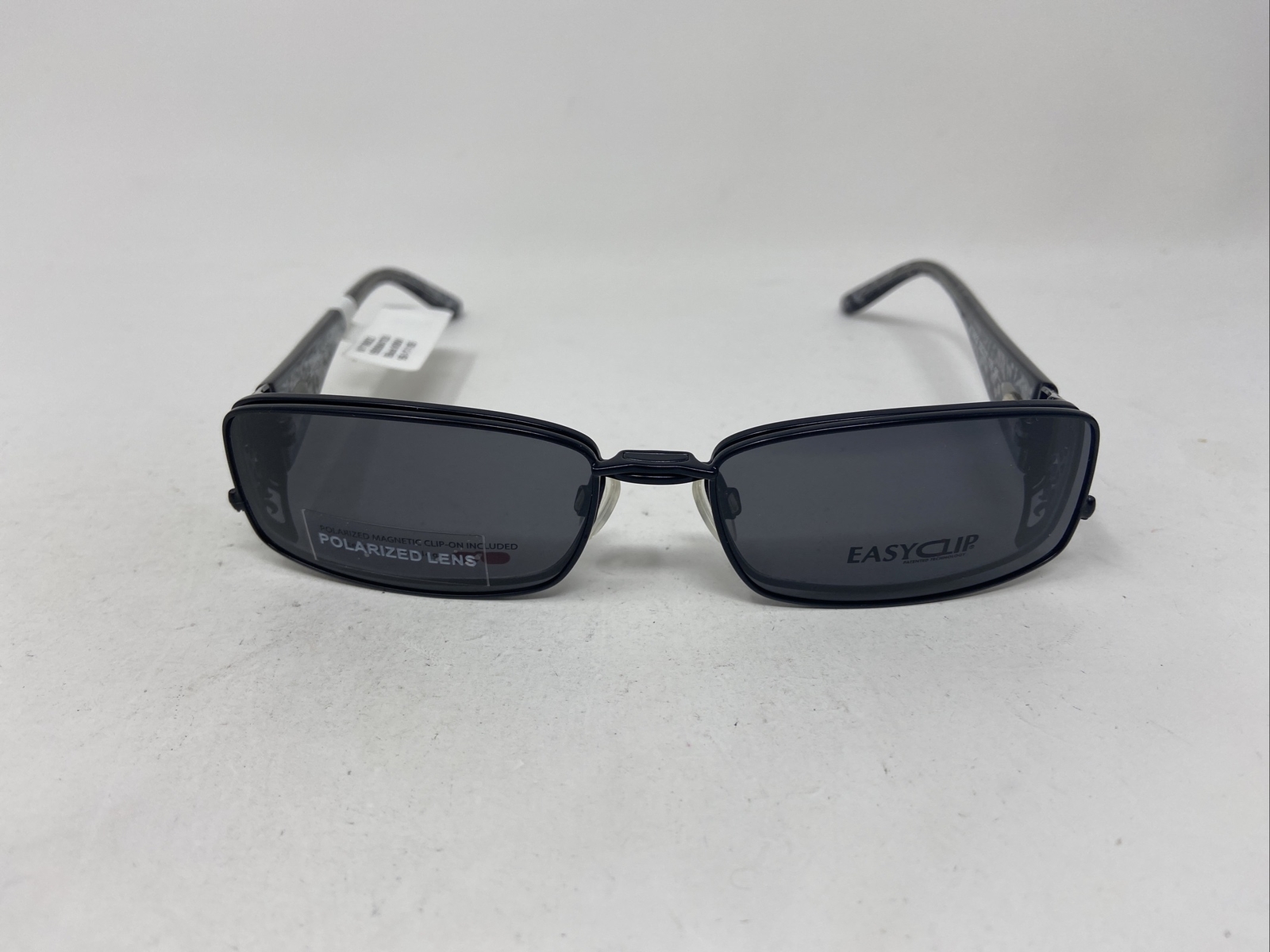 EASYCLIP T9922 55/17/135 BLACK GRAY EYEGLASSES FRAME WITH POLARIZED ...