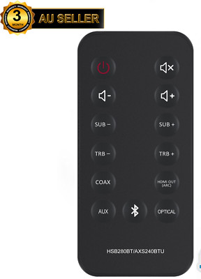 Remote Control For Hitachi AXS240BTU 240W Soundbar TV Sound Bar Audio ...