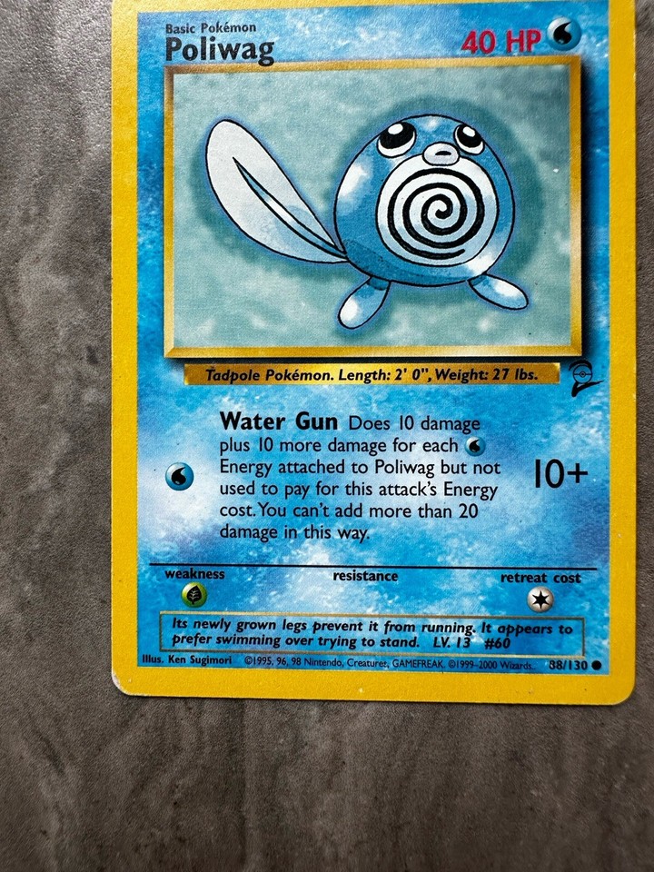 Pokémon TCG Poliwag Base Set 2 88/130 Regular Unlimited Common | eBay