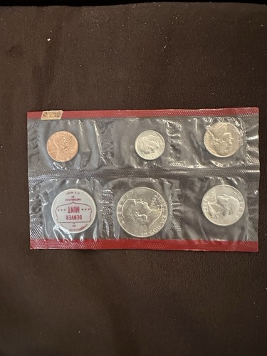 1962 US 5 Coin Proof Set Silver Coins Denver Mint and No Envelope ...