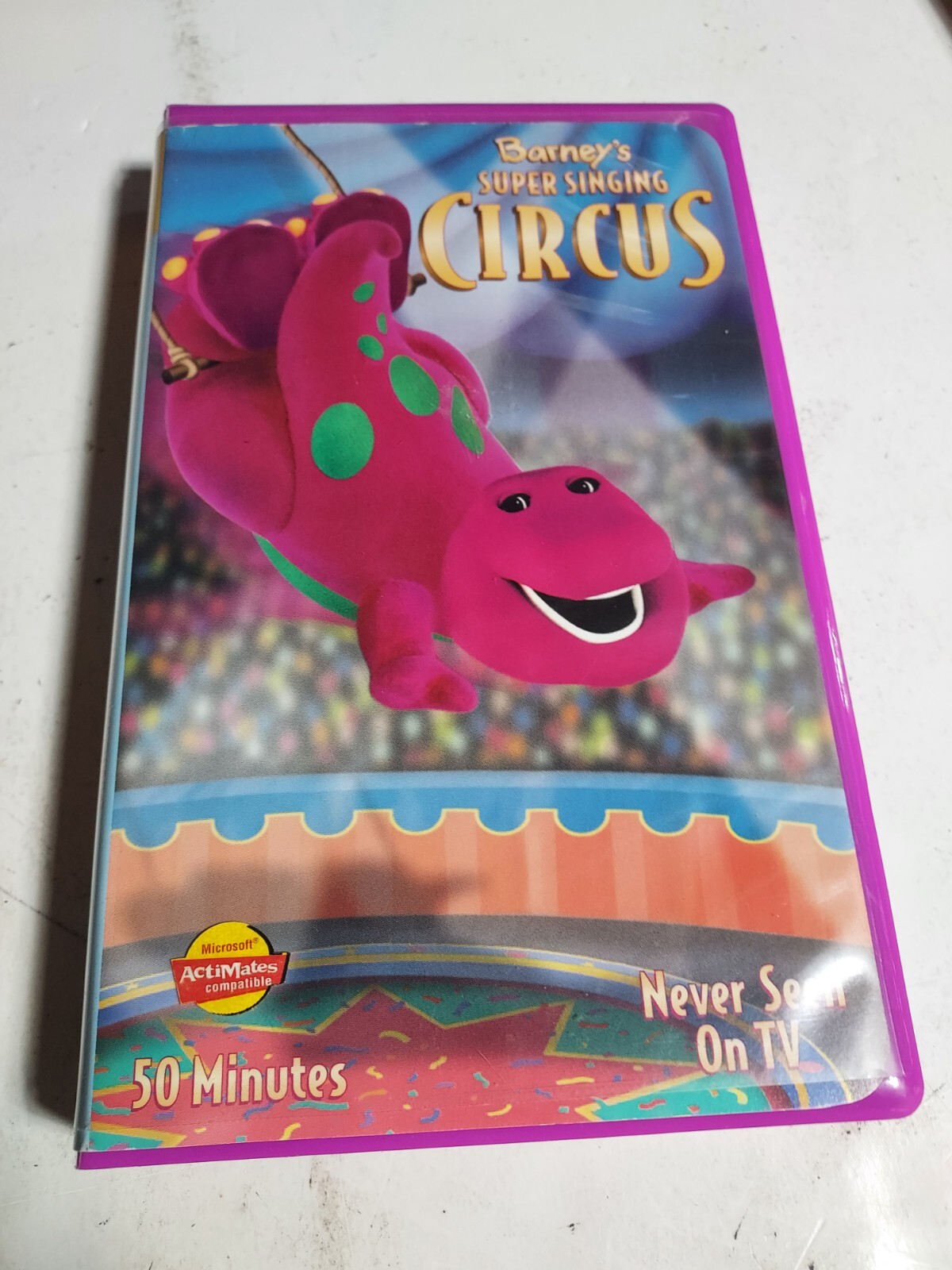 Barney's Super Singing Circus VHS 2000 Sing Along Songs White Tape ...
