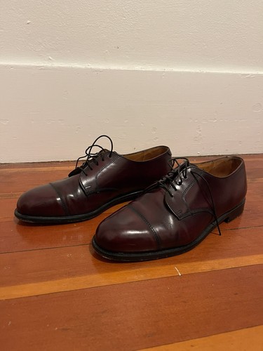 Cole Haan Green Label Vtg Made USA Captoe Dress Shoe Oxblood Brown 10 ...