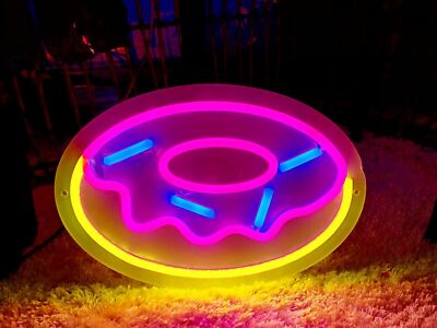 Doughnut Custom LED Neon Light Sign 12v 30cm Donut Sweet Cafe | eBay