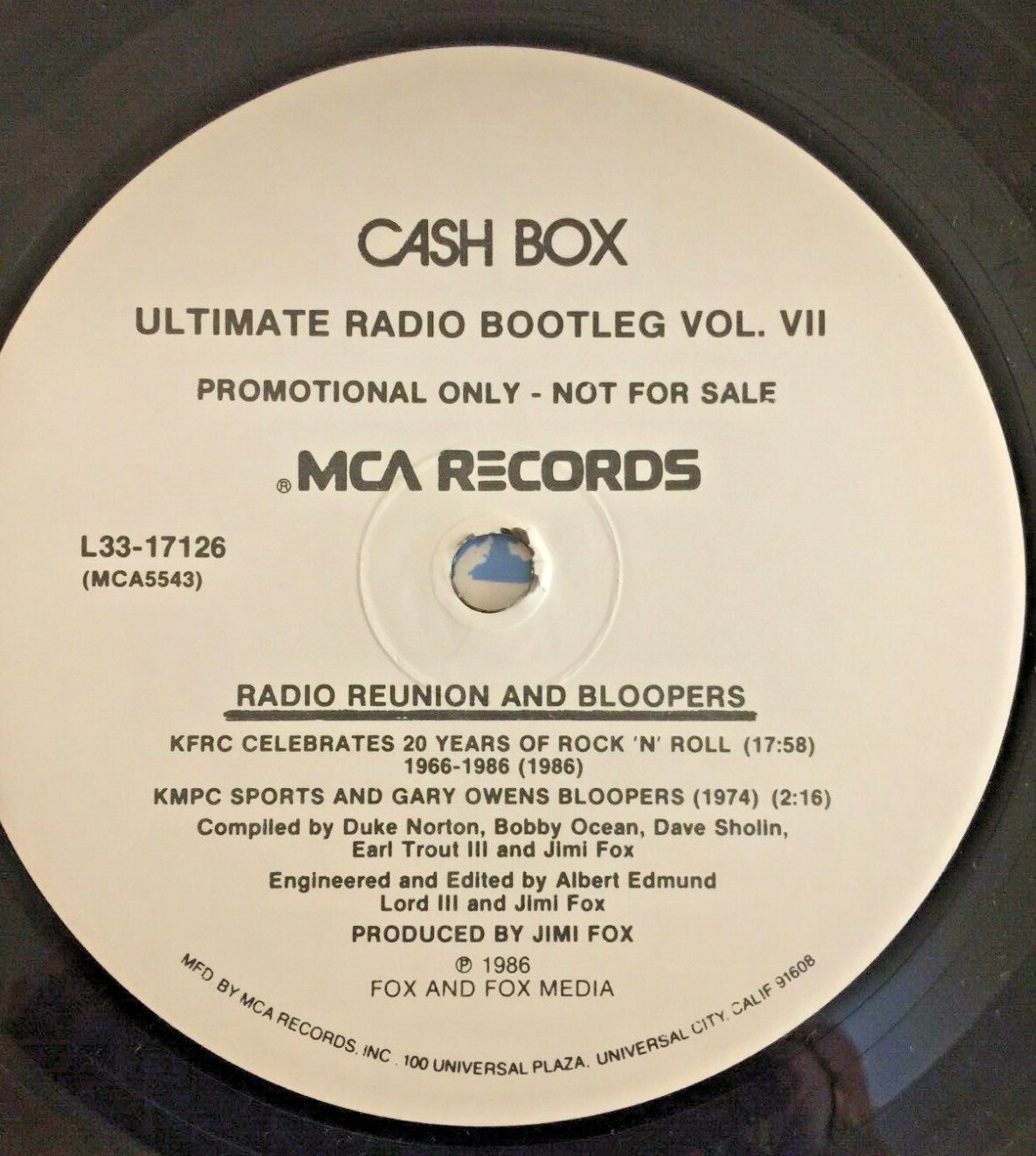 RADIO SHOW:ULTIMATE RADIO BOOTLEG VOL VII:AIRCHECKS KFWB,KCBQ,KFRC,KMPC ...