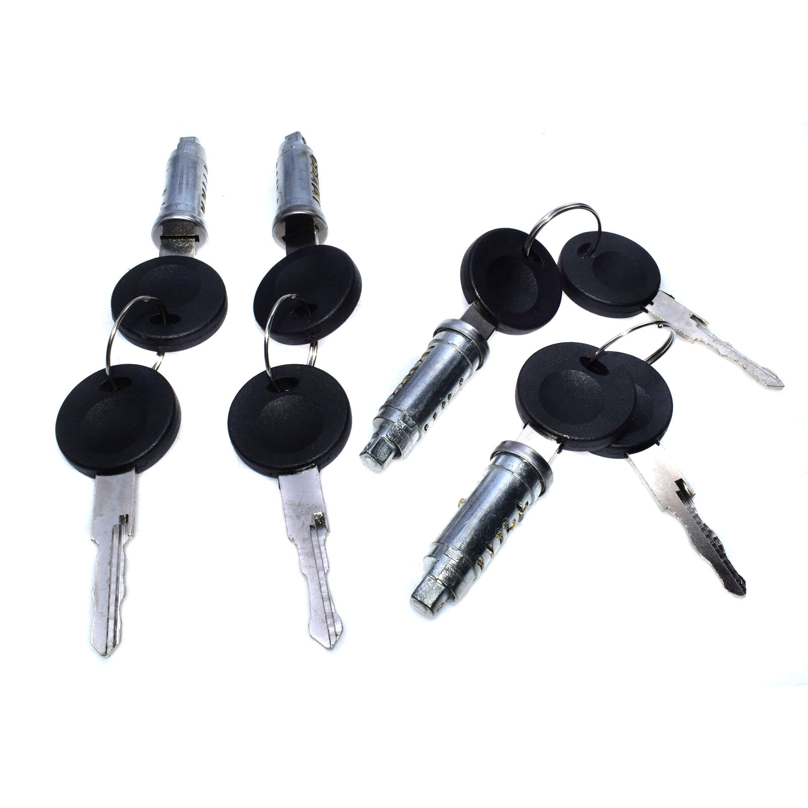 4Pcs Door Lock Cylinder Barrel & Key 701837205 For VW EuroVan ...