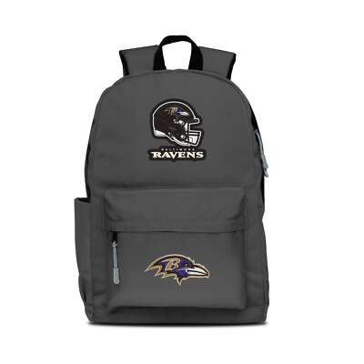 BALTIMORE RAVENS TWO-LOGO CAMPUS LAPTOP BACKPACK-GRAY | eBay