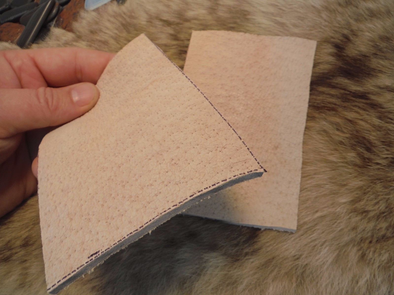 SOFT LEATHER HAND PAD Flint Knapping Primitive Knife Ishi