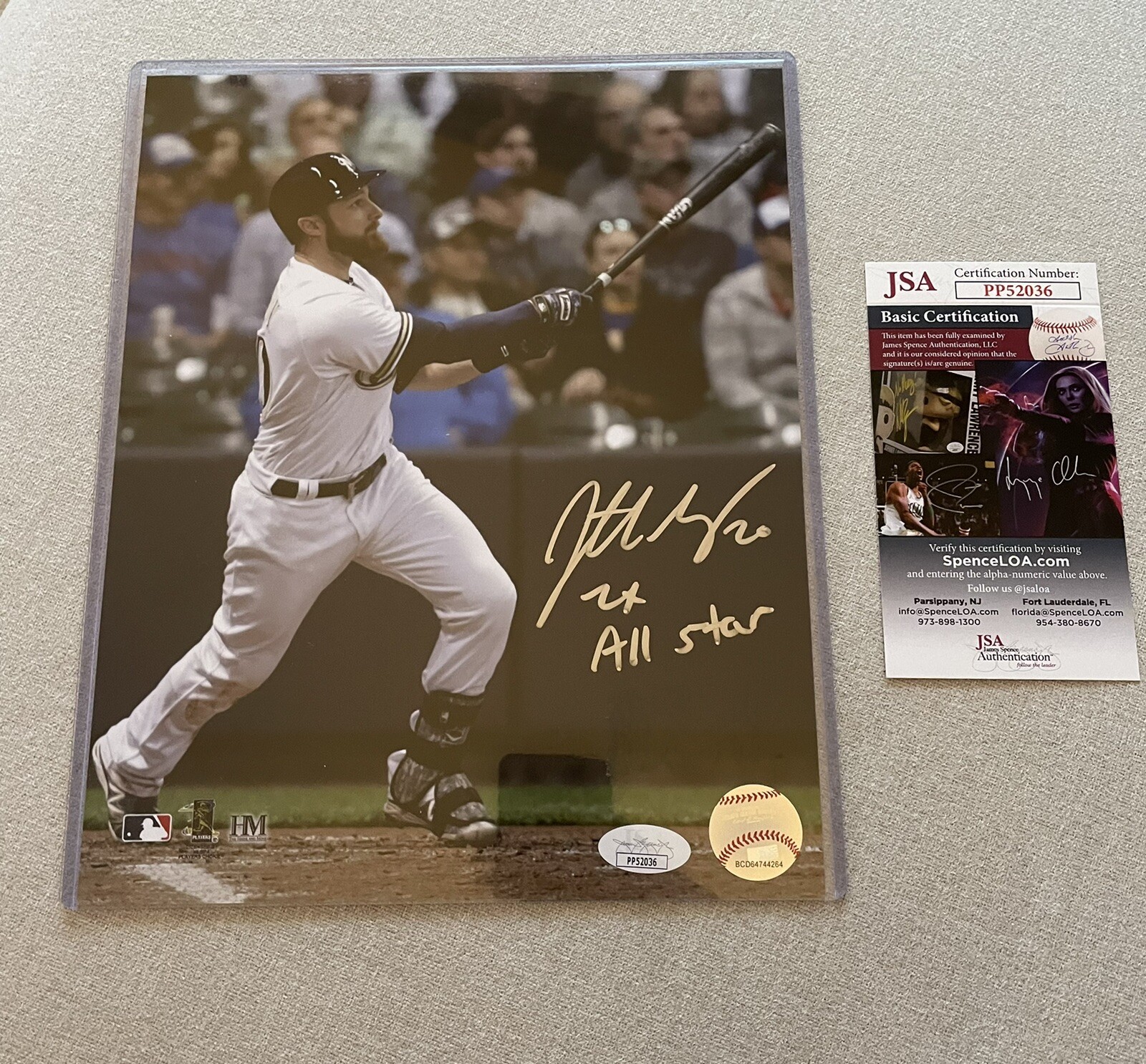 Jonathan Lucroy Brewers Signed 8x10 Photo Proof Autograph 2x All Star ...