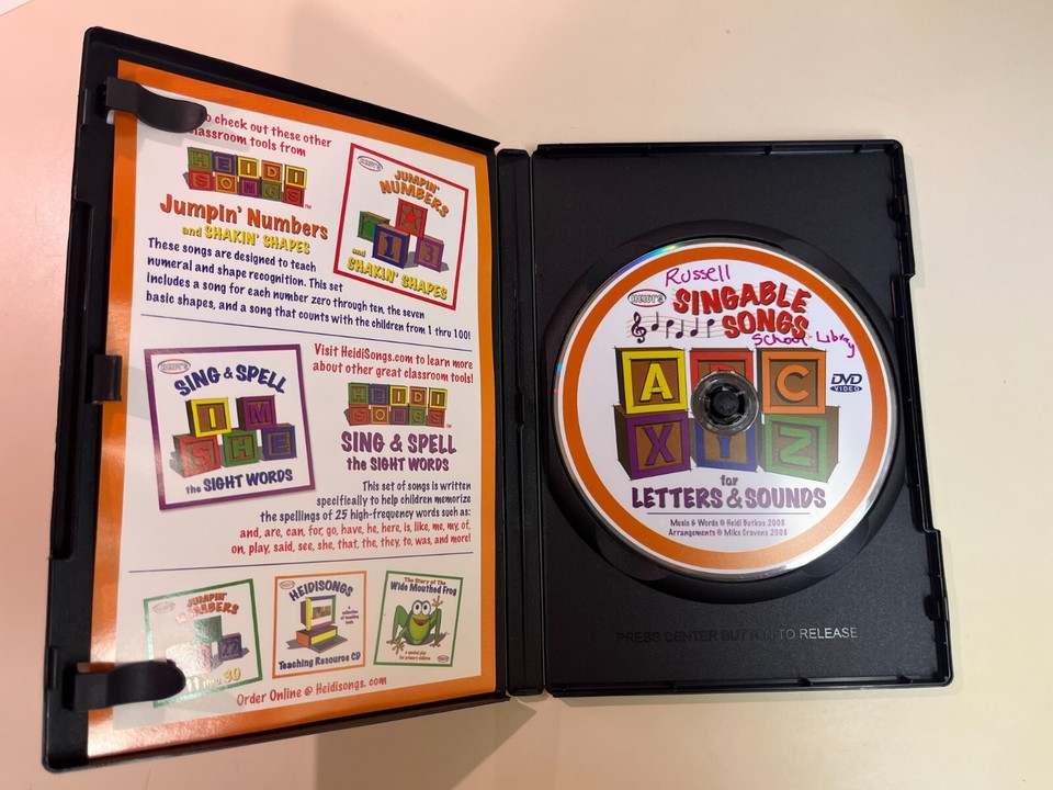 Heidi Songs Singable Songs for Letters and Sounds DVD, Butkus, Ex ...