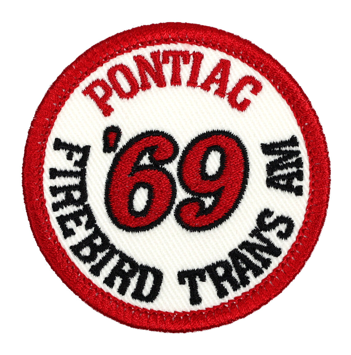 1969 Pontiac Firebird Trans Am Embroidered Patch Ivory/Dark Red Iron-On ...