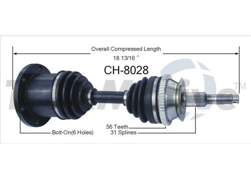 For Dodge Dakota 4WD 1991-1996 Front Left or Right CV Axle Shaft ...