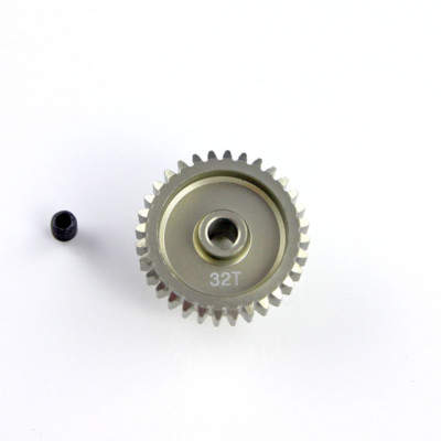 HobbyStar 48DP Pinion Gear 32T Hard Anodized Quiet Operation, 1/8" 3 ...