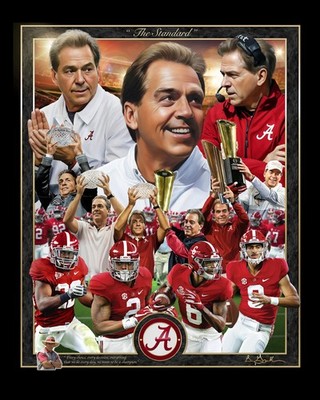 ALABAMA FOOTBALL COACH NICK SABAN THE STANDARD CHAMNPIONSHIP GAMBLE ...