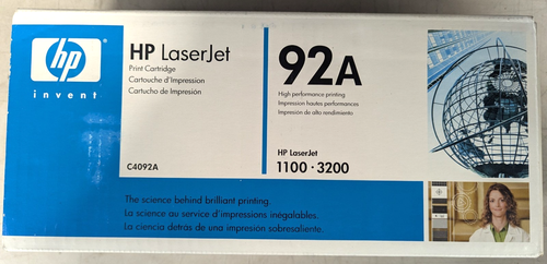 Genuine HP 92A C4092A Black Toner Cartridge 2.5K Page HP LaserJet 1100 ...