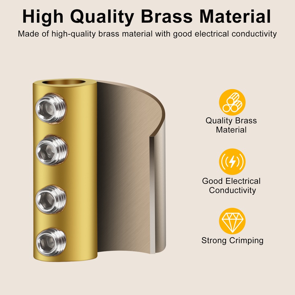 10pcs 6 AWG Gauge Wire Connector Nut Kit, 80A Quick Wiring Connection ...