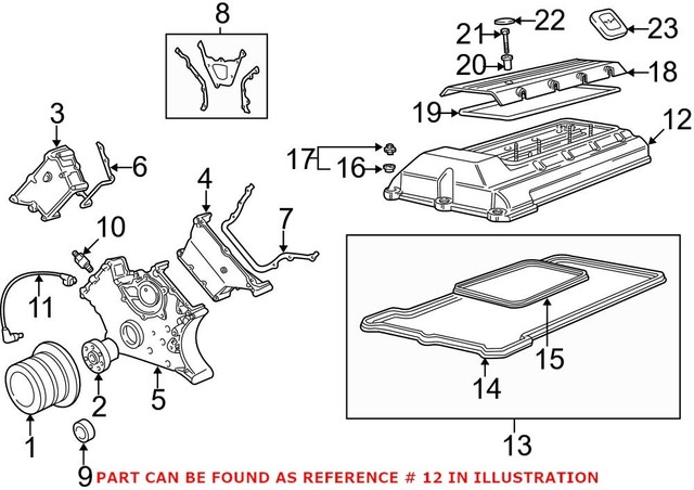 BMW E38 7-series Valve Cover OEM Cylinders 1-4 11121703172 for sale ...
