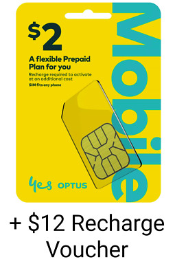 Optus Prepaid Mobile Phone 4G 5G Nano, Micro, Australian SIM Card + $12 ...