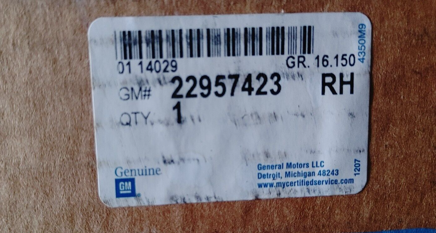 New Genuine OEM GM 2015-20 Door Shell Rear Right 22957423 | eBay