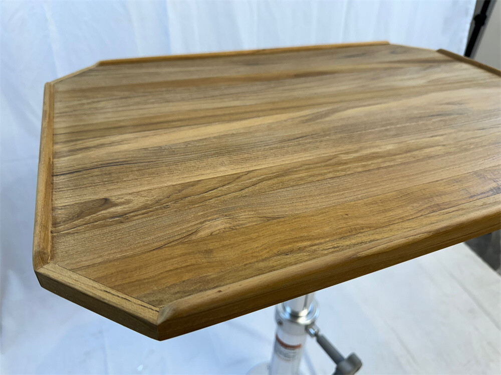 Boat Rectangular Teak Table Top 16.5x24.4 Inch Plain Cut Corners ...