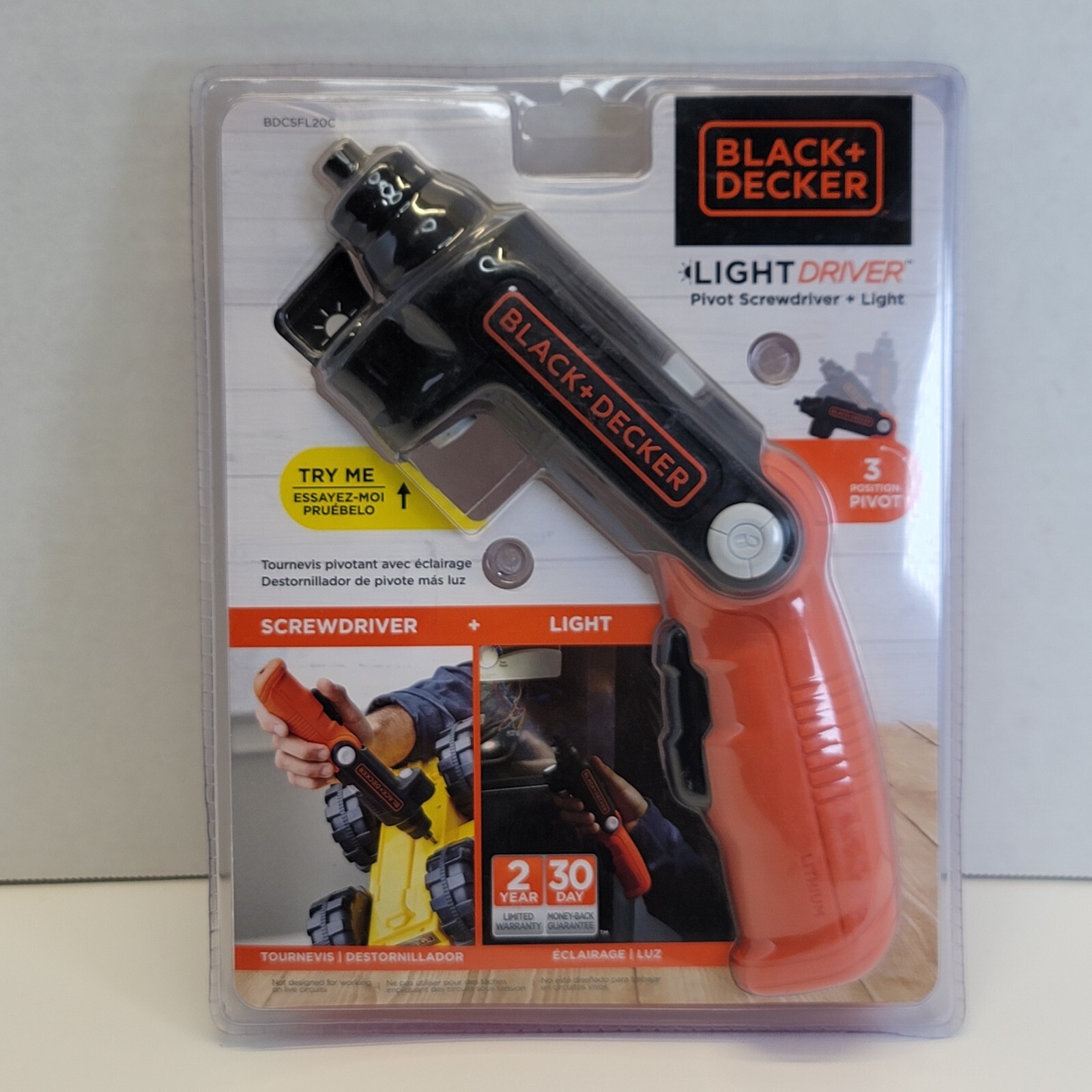 BLACK+DECKER 4V MAX Cordless Screwdriver with LED Light (BDCSFL20C ...