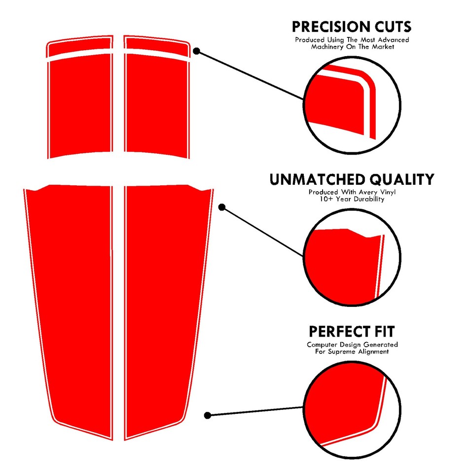 RED - Camaro RACING STRIPES Rally Decal 2010-2015 Chevy Hood Trunk ...