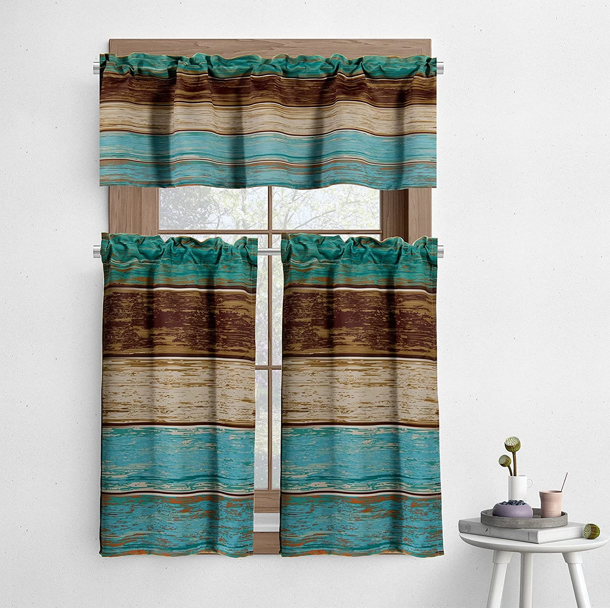 Teal Kitchen Curtains