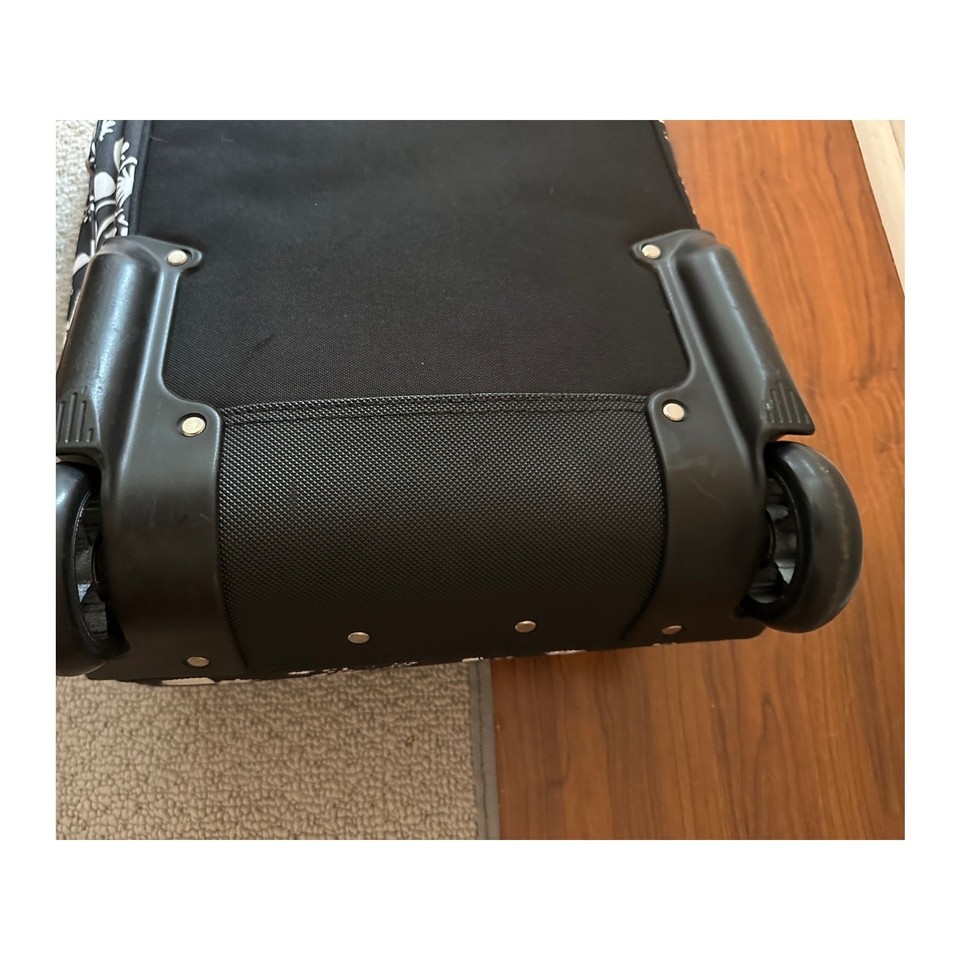 Thirty-One Rolling Duffle Luggage Suitcase Carry On Weekender Bag Black ...