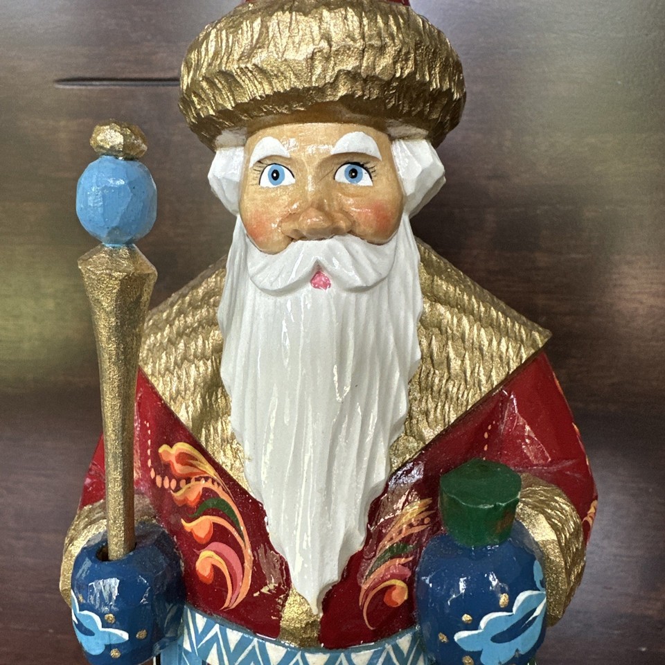 Handmade 10” Russian Grandfather Frost Santa Claus Ded Moroz Figure | eBay