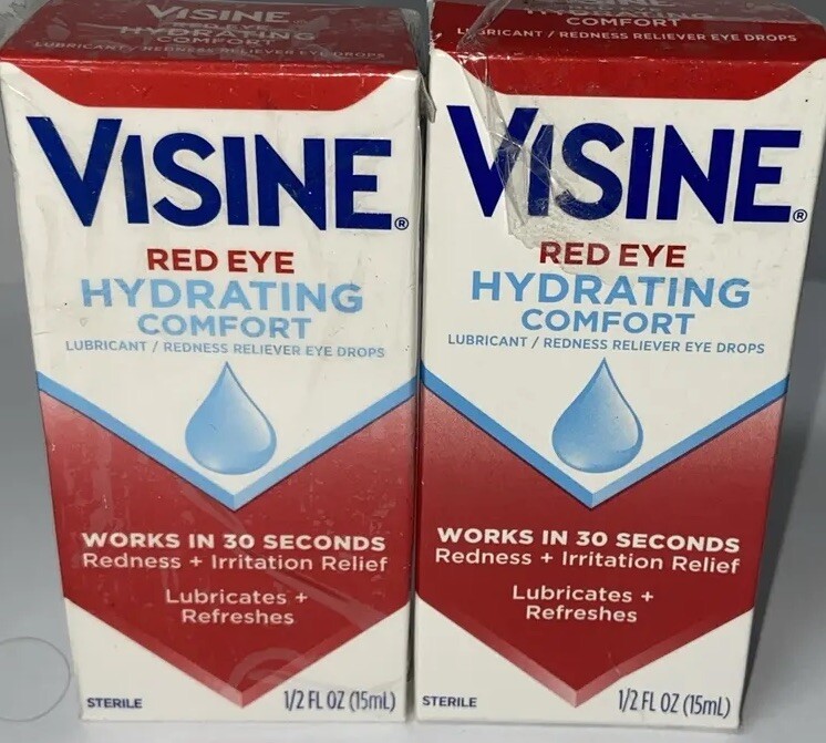 Visine Red Eye Hydrating Comfort Lubricant - .5 fl oz / 15 mL- 2 Pack ...
