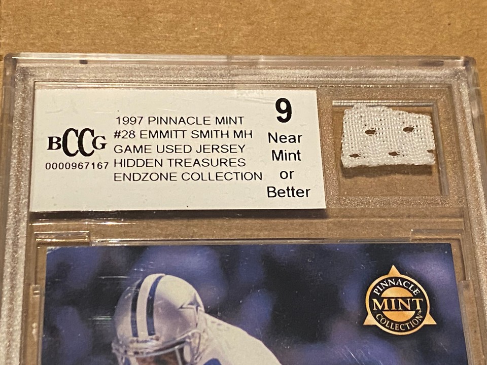1997 Pinnacle Mint Football Emmitt Smith Minted Highlights #28 BCCG 9 ...