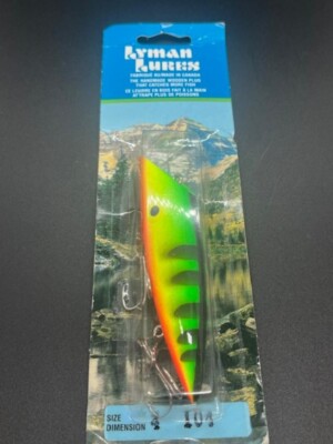 Vintage Lyman Wood Lure Size 4 Color 104 Tiger Brand New Original ...