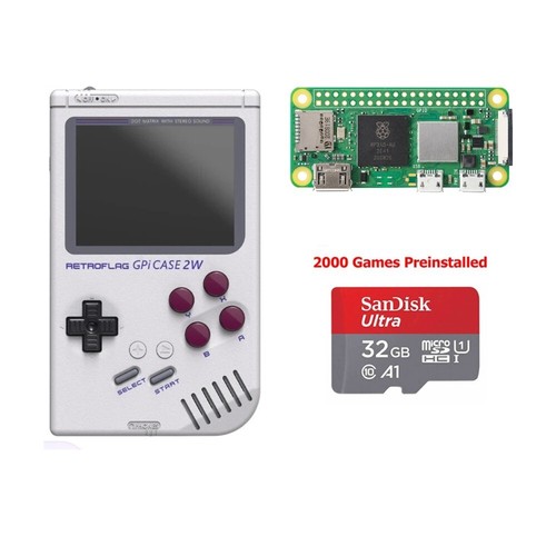 Retroflag GPI Case 2W RetroPie Pi Zero 2W 32GB SD Card Ready to Play ...
