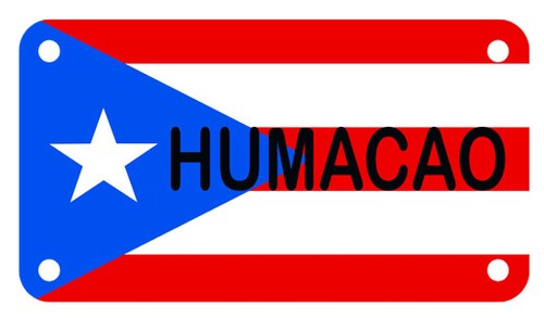 HUMACAO Flag Boricua Puerto Rico ATV 4" x 7" Motorcycle Fourtrack ...