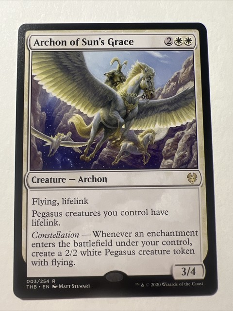 MTG Archon of Sun's Grace Theros Beyond Death 003/254 Regular Rare for ...