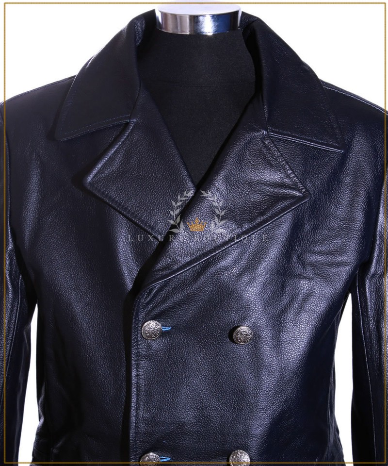 German Major General Blue Men's Designer Military WW2 Real Cowhide ...