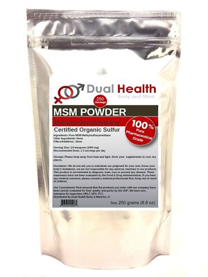 250g (8.8 oz) MSM Pure Methylsulfonylmethane Powder Pain Relief Joint ...