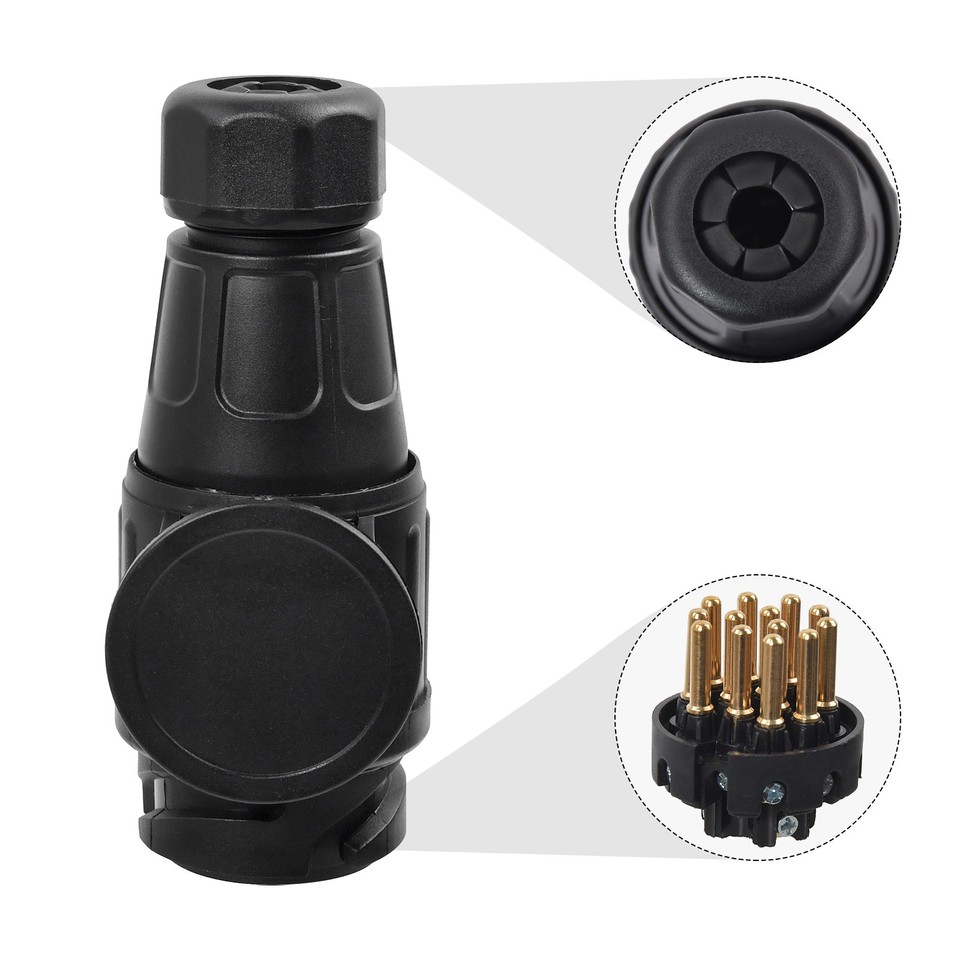 13 Pin 12V Trailer Plug Caravans Socket Plug Electrical Tow Towing ...