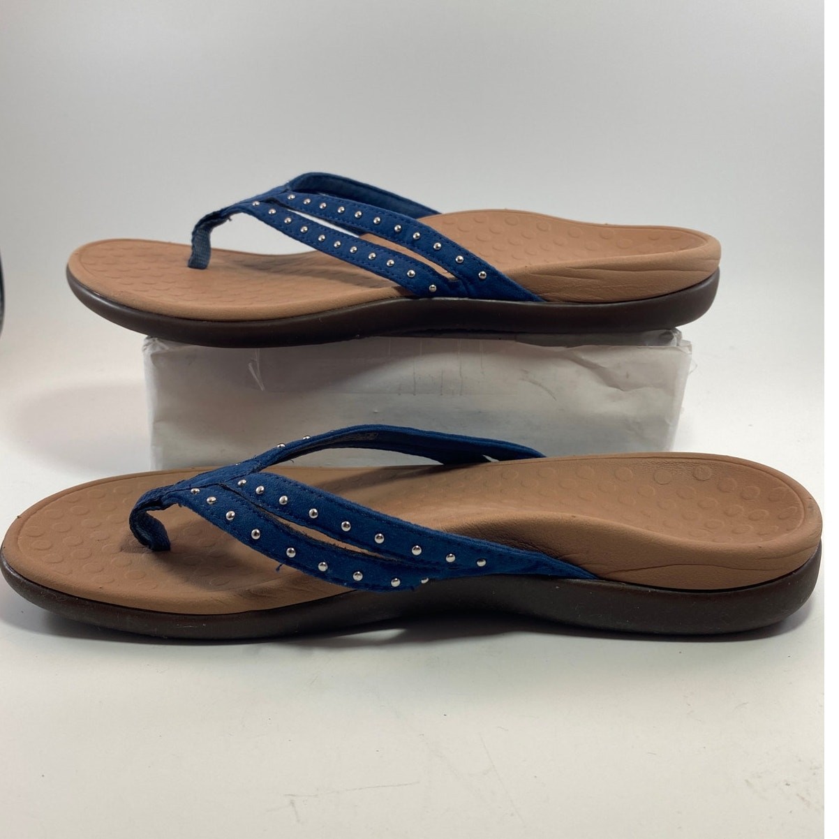 Vionic Tasha Dark Blue Toe Post Women's US Size 8 Flip Flop Sandals | eBay