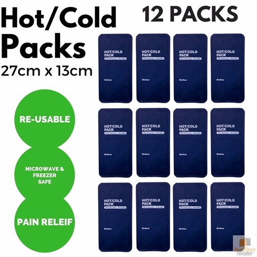12x HOT COLD PACK First Aid Reusable Ice Heat Gel Packs Microwave ...