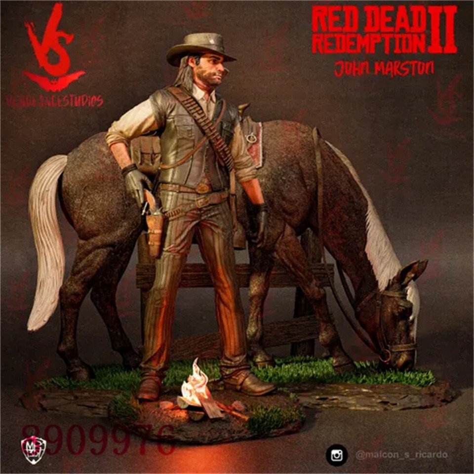 John Marston RDR2 3D Printing Figure Unpainted Model Sculpture GK Blank ...
