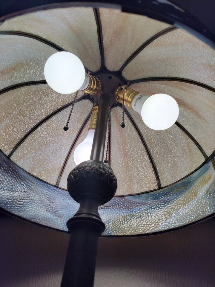 Antique Slag Glass Table Lamp – Windmill Lamp | eBay