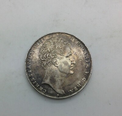 Denmark 1846 VS Christian VIII Silver Specie Daler Km#720.1 Nice Coin ...