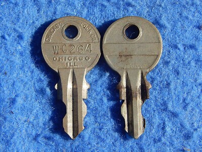 Wurlitzer Key WC 264 - Chicago Lock - wall box or cash box key ...