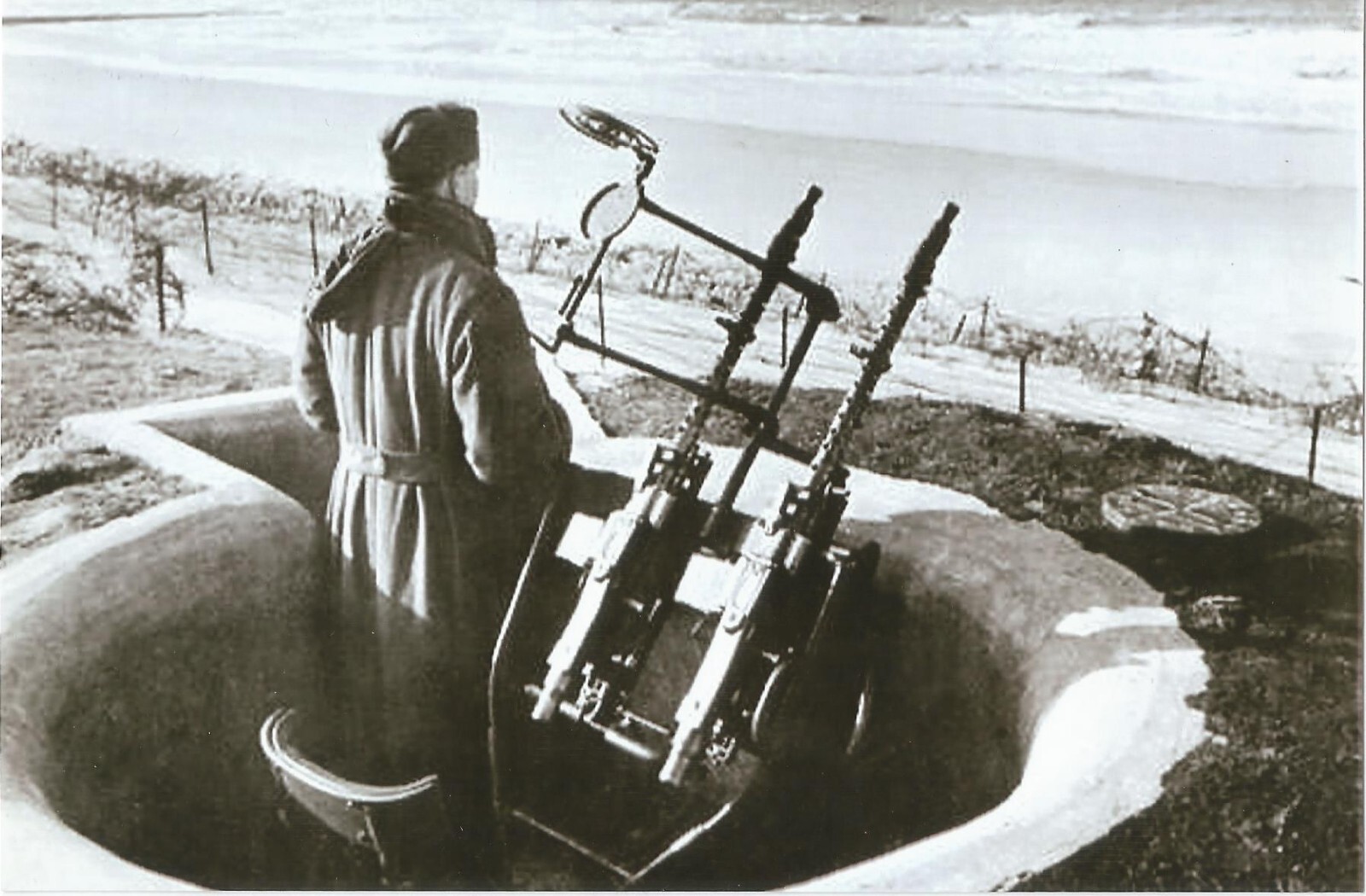 WW II Photo German ---- Atlantic Wall - Machine Gun Post | eBay